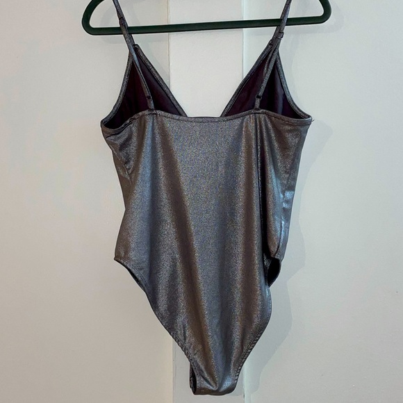Divided | Tops | Silver Spaghetti Strap Body Suit | Poshmark